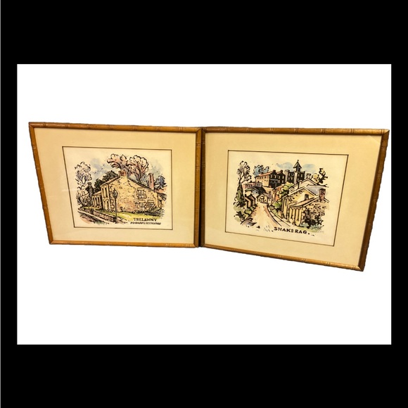 Vintage | Art | Vintage Framed Max Fernekes Art Set Of 2 | Poshmark